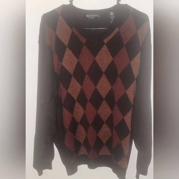 Brandini | Sweaters | Brandini Made In Italy 0 Merino Wool Argyle ...